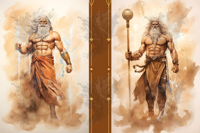 Mythical Greek Gods Digital Paper Pack | Gods, Goddesses, and Legends ...