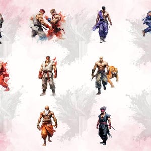 Legendary Fighting Video Game Clipart Collection | Iconic Fighters ...