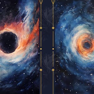 Celestial Black Hole, Wormhole Digital Paper Pack | Galaxy, Outer Space ...