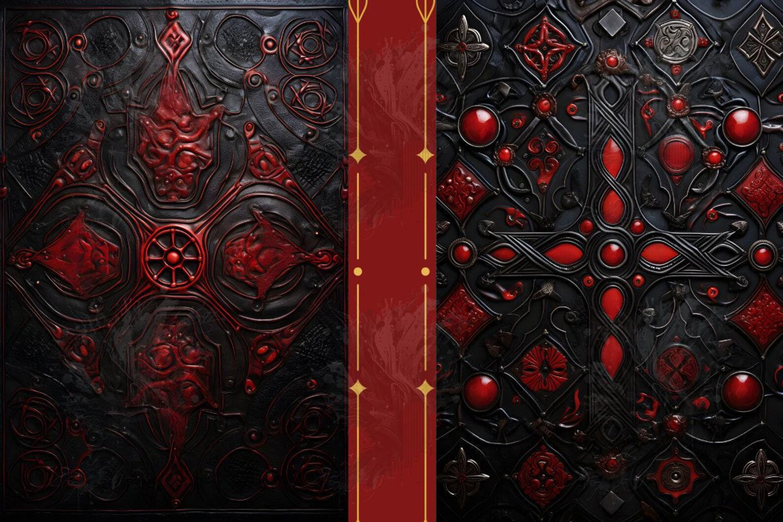 Gothic Grimoire Cover Digital Paper Collection | Spell Book Cover ...