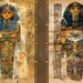 Egyptian Mummy Digital Paper Collection | Drawings on Old Papyrus Paper ...