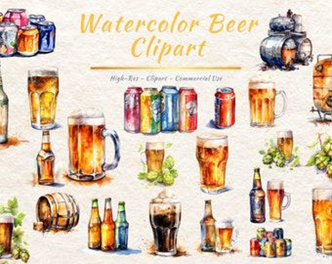 Beer PNG Clipart Collection | Drink, Summer, Brewing Clipart Bundle - Etsy