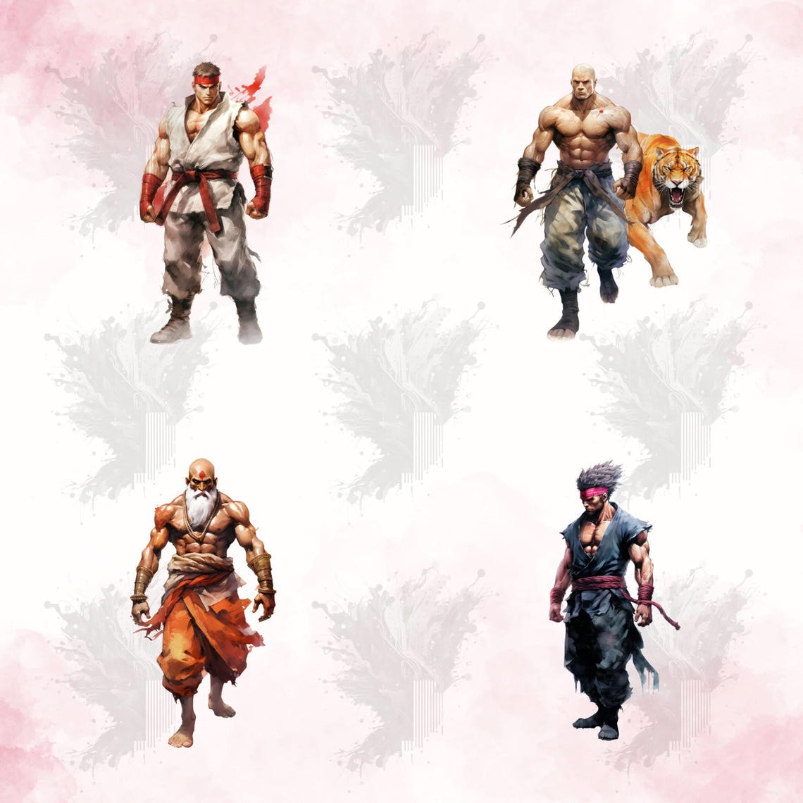 Legendary Fighting Video Game Clipart Collection | Iconic Fighters ...