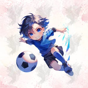 Kawaii Soccer Players Clipart Collection | Legendary Chibi Football ...