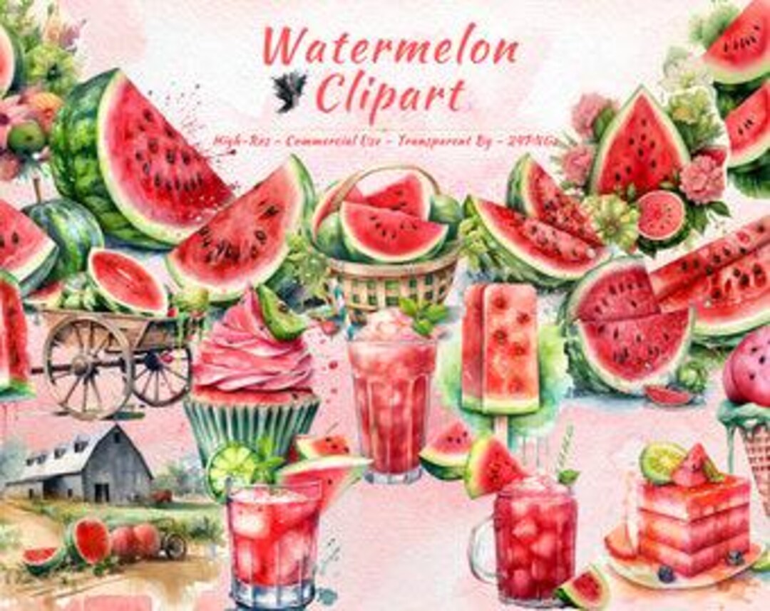 Watermelon PNG Cliaprt Collection | Tropical, Fruit, Food, Beach ...