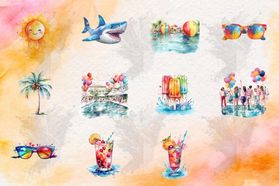 Summer Pool Party PNG Clipart Collection | Fun, Beach Vibes, and ...