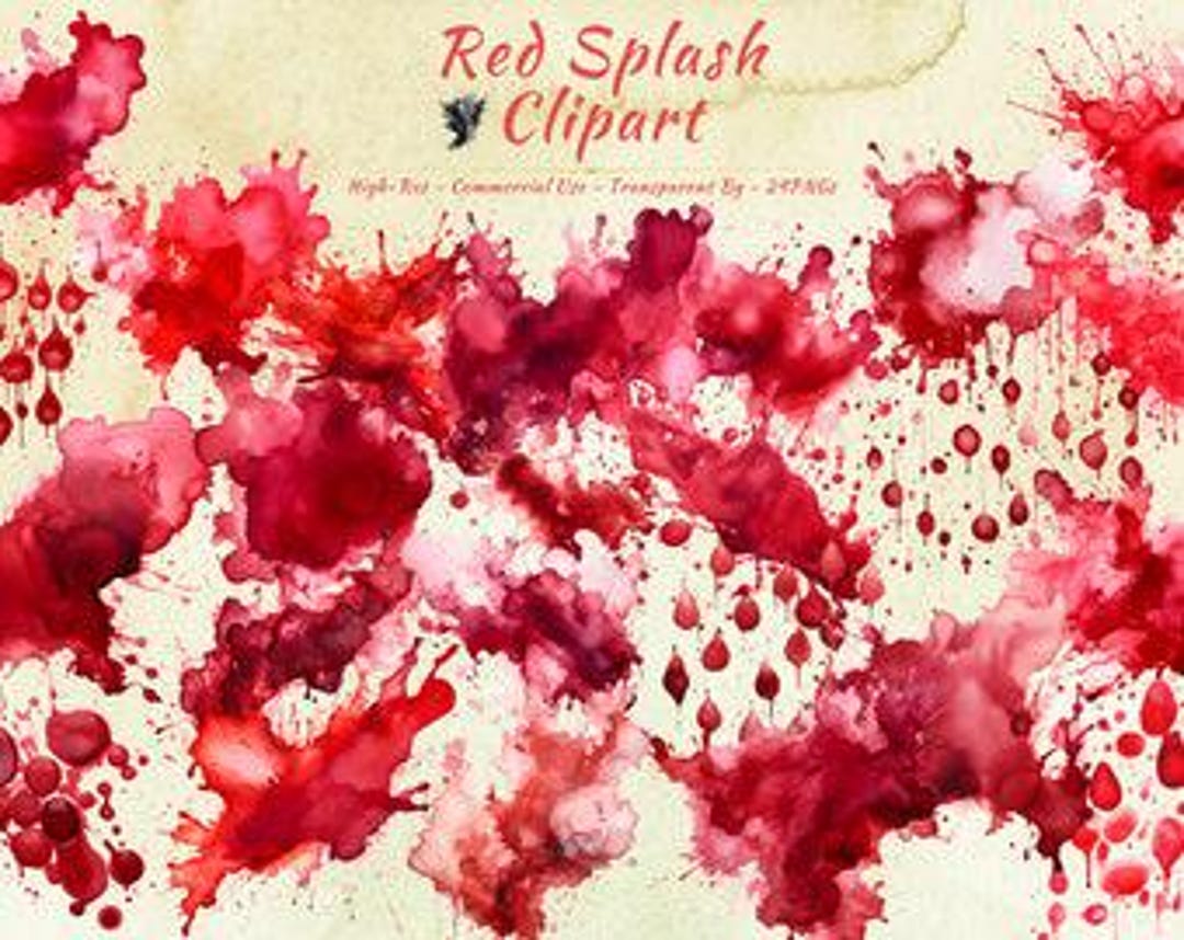 Haunting Halloween Blood Drip Overlay Collection | Red Paint Splash and ...