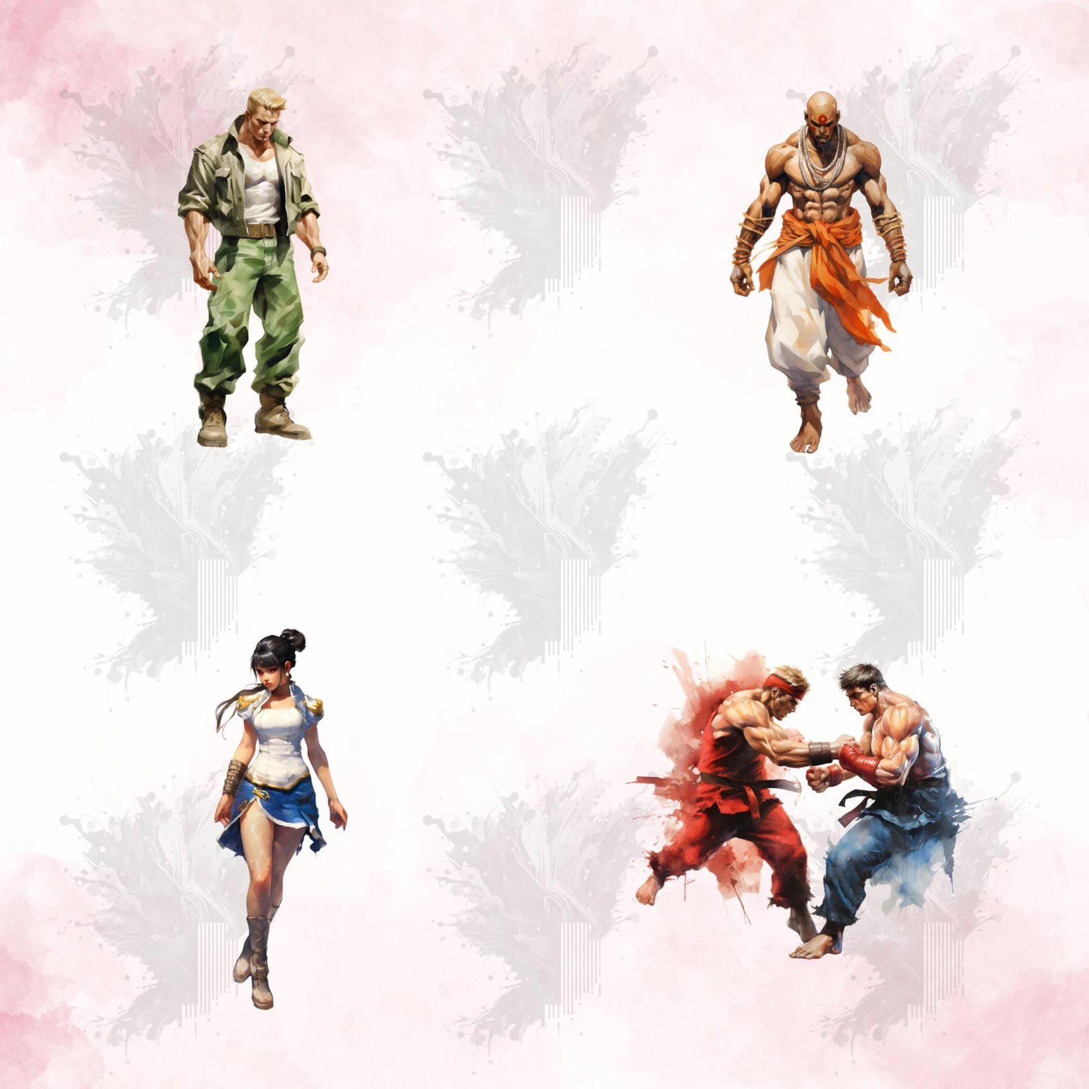 Legendary Fighting Video Game Clipart Collection | Iconic Fighters ...