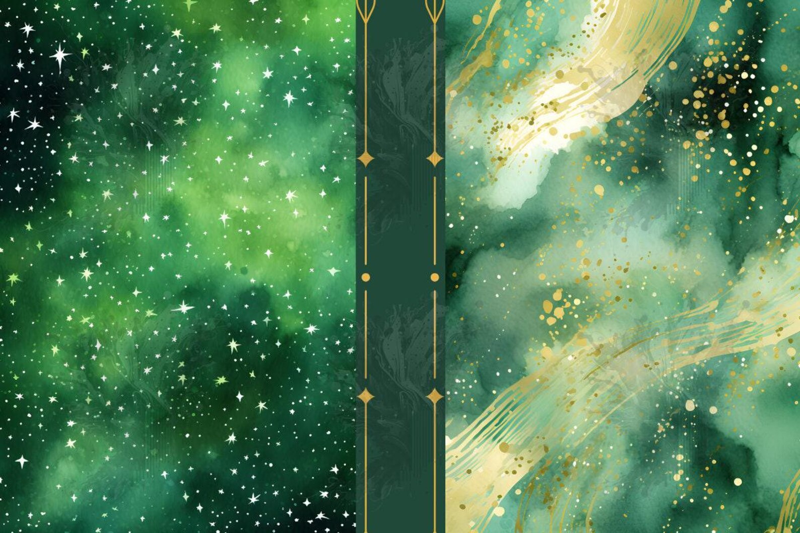 Green Glitter Digital Paper Pack | Glamorous Luxury Green Backgrounds ...