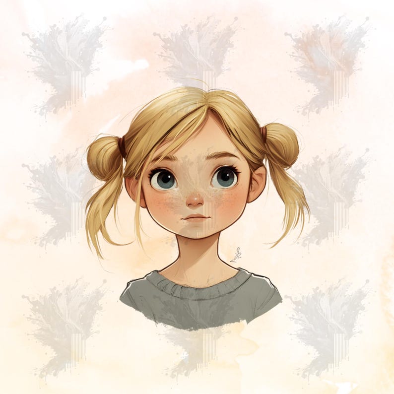 Watercolor Kids Emotions Clipart | Cute Child Faces PNG | Digital ...