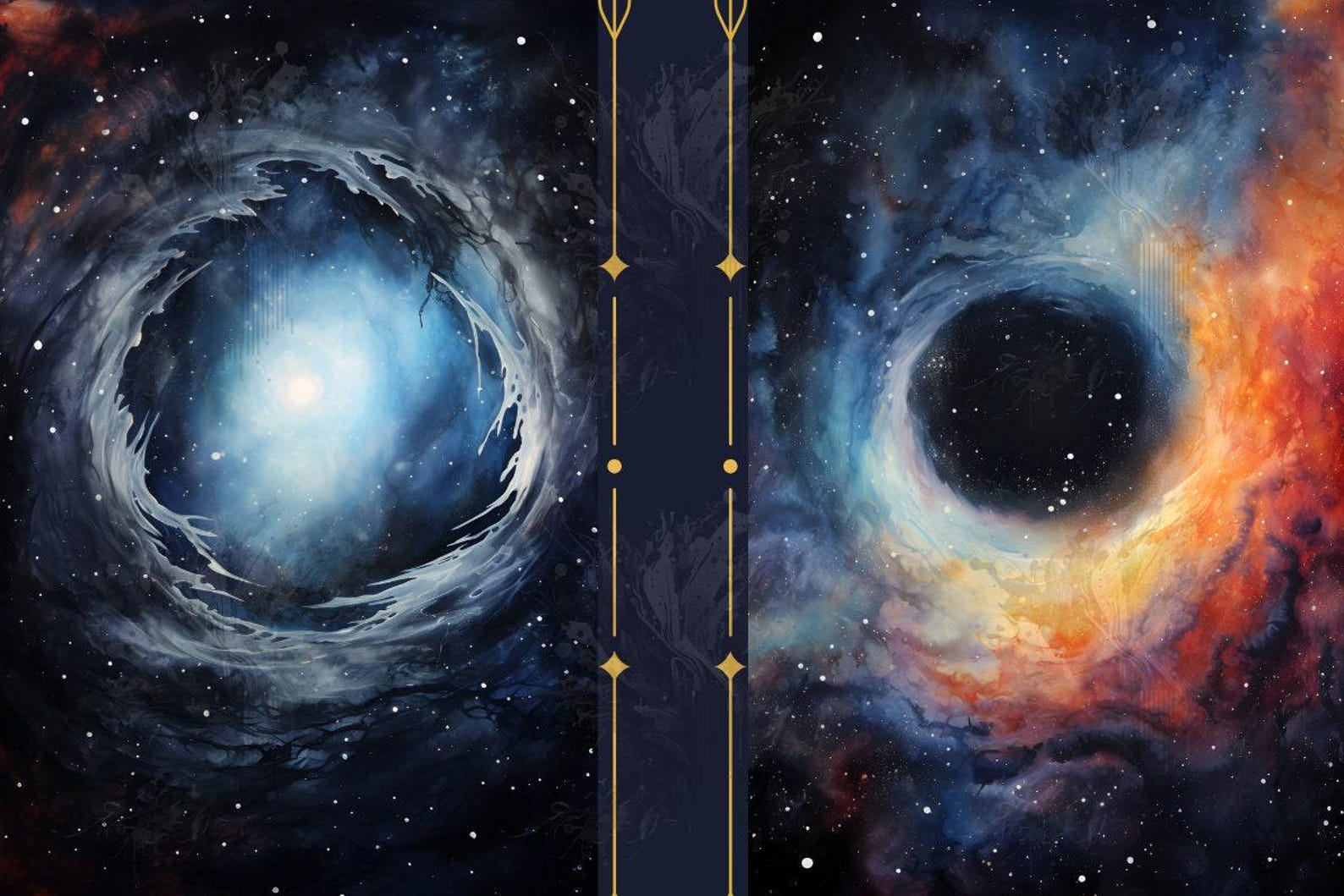 Celestial Black Hole, Wormhole Digital Paper Pack | Galaxy, Outer Space ...