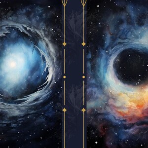 Celestial Black Hole, Wormhole Digital Paper Pack | Galaxy, Outer Space ...