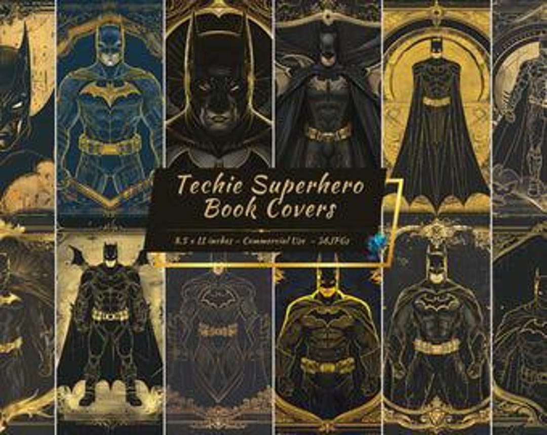 Techie Superhero Book Covers Digital Prints Grimoire Cover Pages and ...