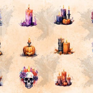 Halloween Candle PNG Clipart Collection | Spooky Season, Skull, Pumpkin ...