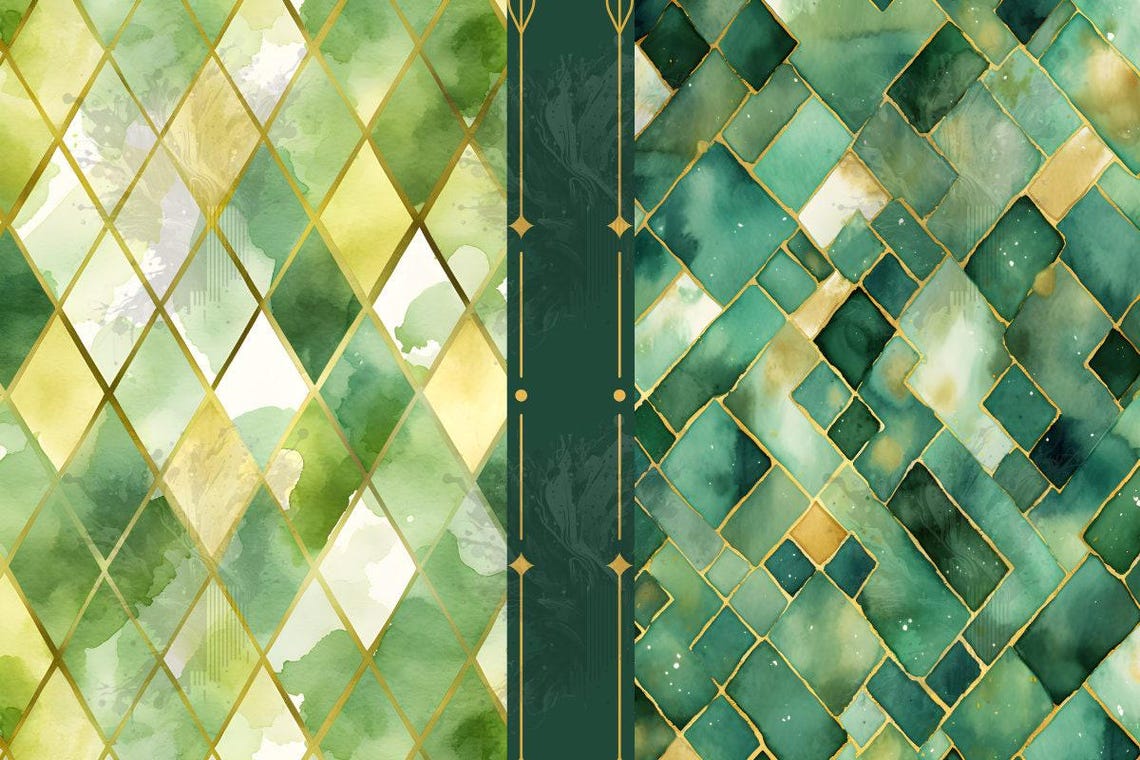Green Glitter Digital Paper Pack | Glamorous Luxury Green Backgrounds ...