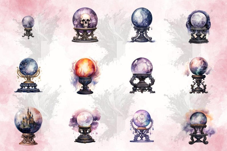 Celestial Crystal Ball PNG Clipart Collection | Fortune Teller Witches ...