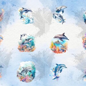 Colorful Dolphins PNG Clipart Collection | Sea Life, Nautical, Ocean ...