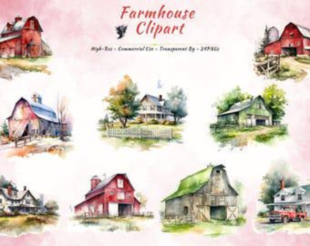 Farmhouse PNG Clipart Collection | Barn, Farm, Country, Cottagecore ...