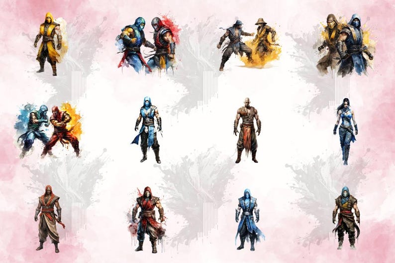 Fighting Video Game Clipart Collection | Fighters, Combat Poses and ...
