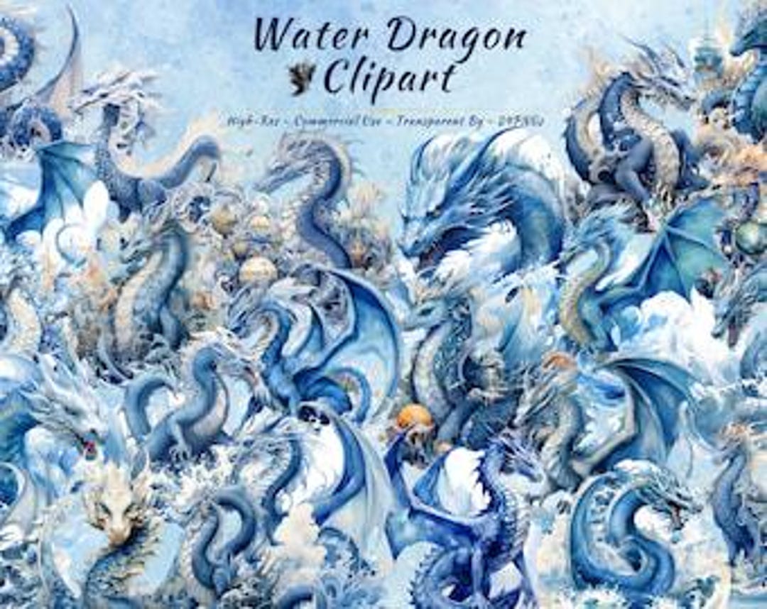 Water Dragon PNG Clipart Collection | Mystical, Nautical, Blue Dragon ...