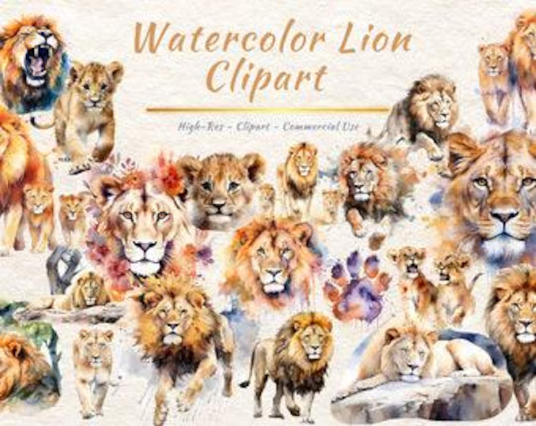Majestic Lion PNG Clipart Collection | Baby Lion, Floral Lion, Safari ...