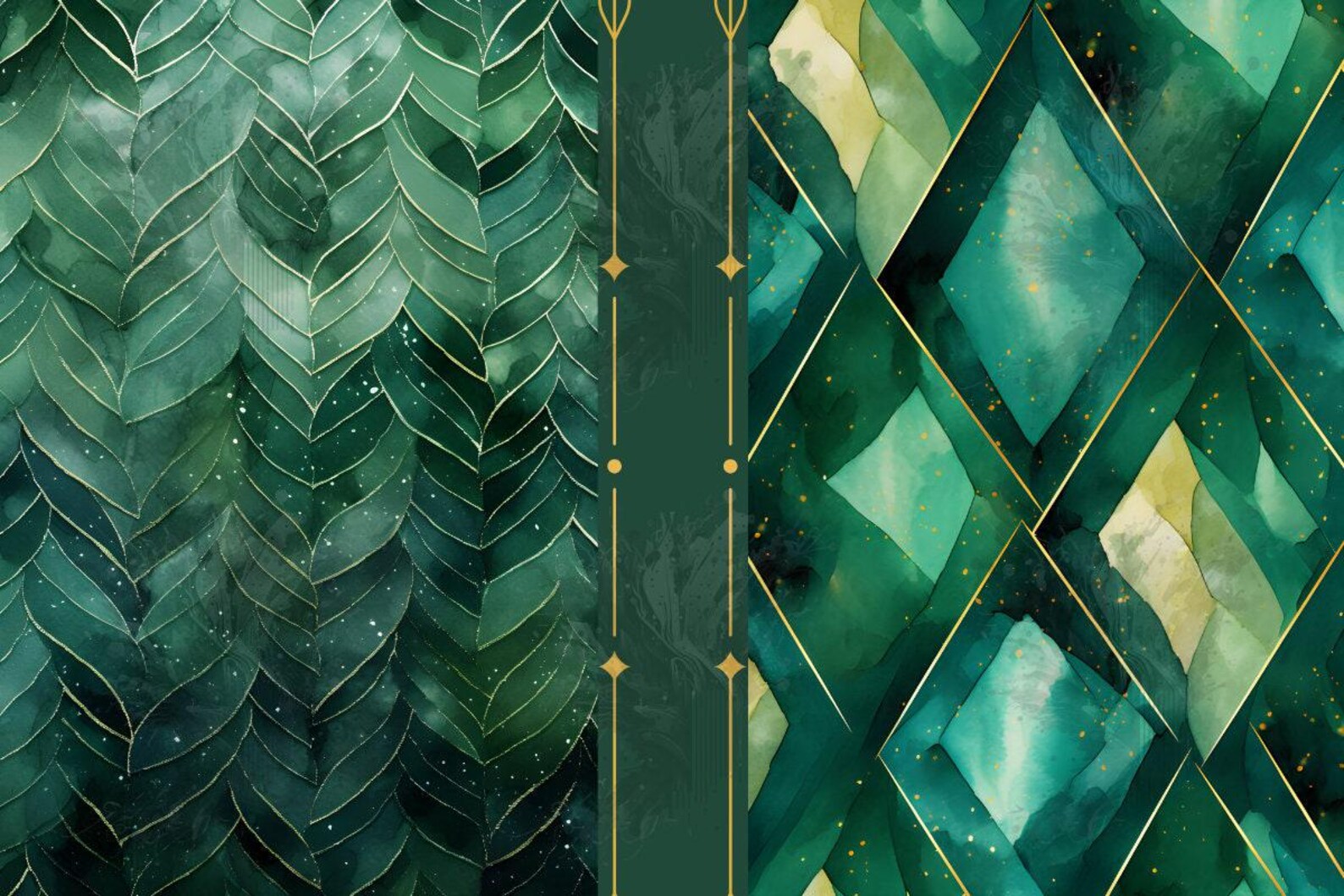 Green Glitter Digital Paper Pack | Glamorous Luxury Green Backgrounds ...
