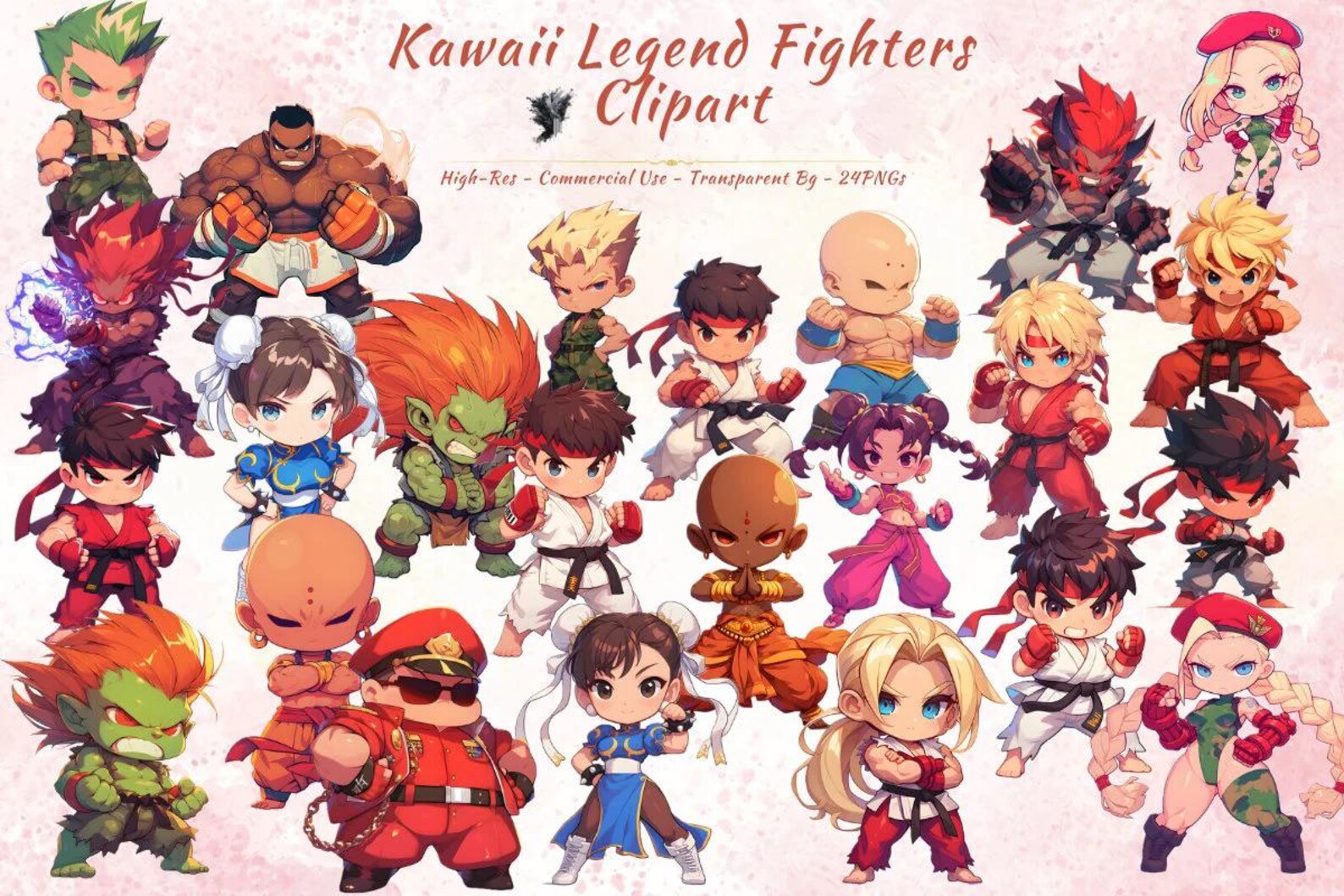 Kawaii Fighters PNG Clipart Collection | Legendary Most Loved Fighter ...