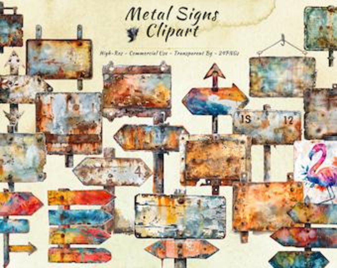 Rustic Metal Signs PNG Clipart Collection | Old and Rusty Metal Signs ...