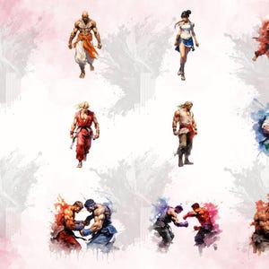 Legendary Fighting Video Game Clipart Collection | Iconic Fighters ...