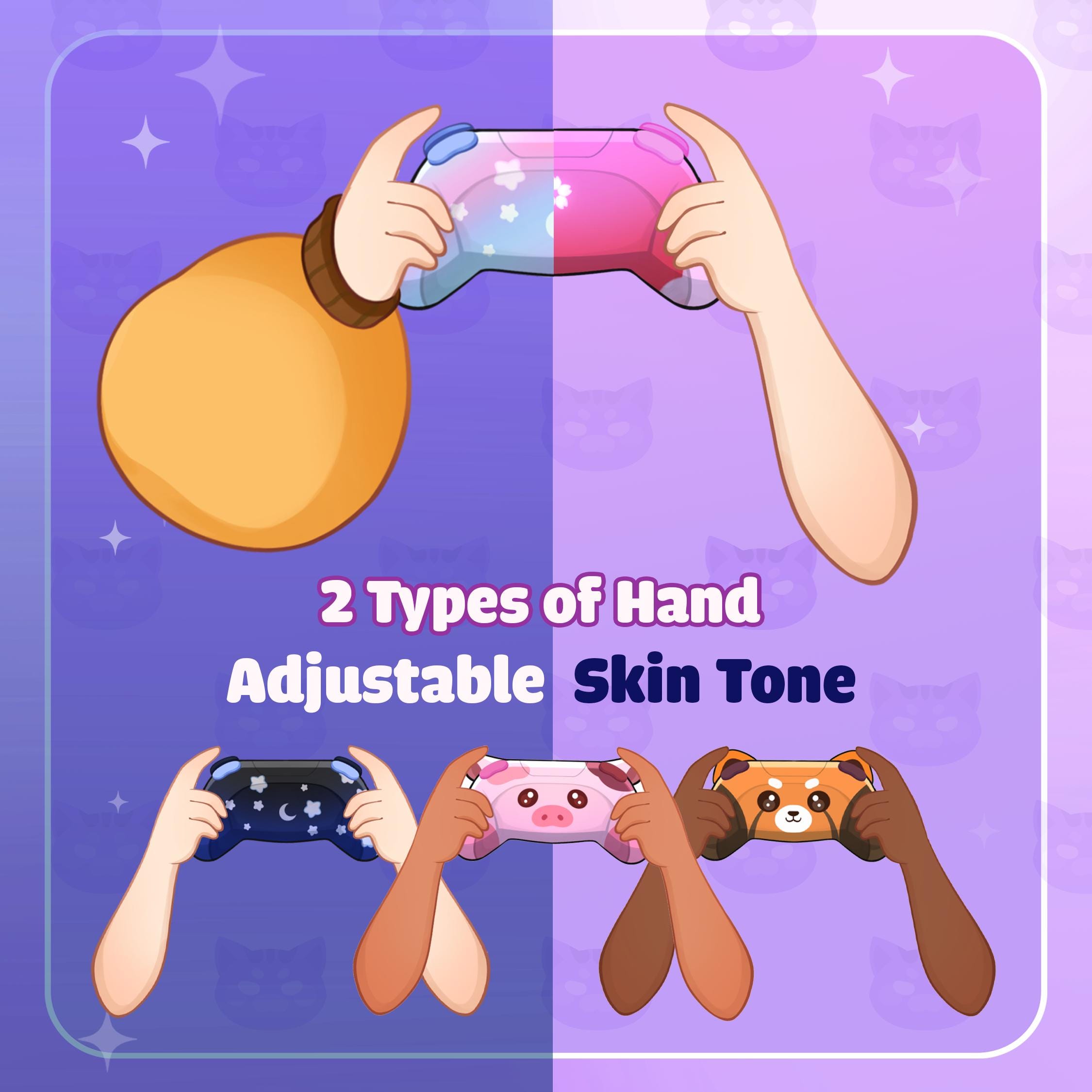 Custom Live2d Vtuber Game Hand Asset| Controller• Vtuber Hand Chibi ...