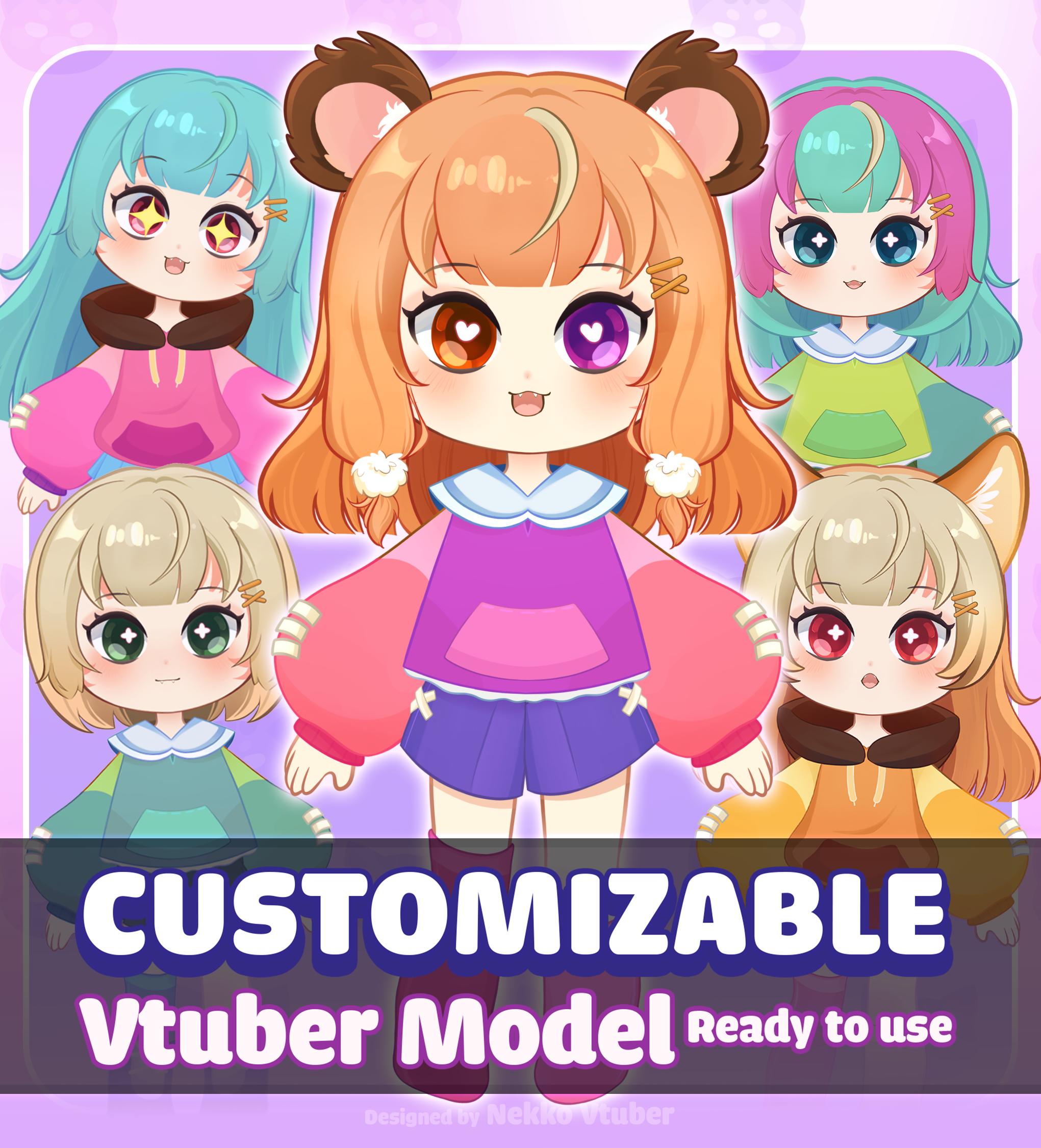 Customizable Vtuber Model /fully Rigged Vtuber/ Ready to Use Vtuber ...