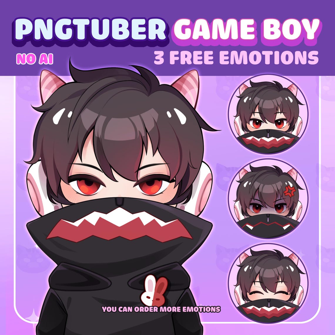Cute Boy Pngtuber Model | Premade Vtuber Avatar - Etsy