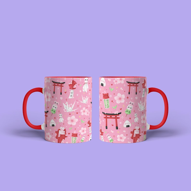 Hanami Japan Mug Cherry Blossom Sakura Torii Japon Dango Teru Teru ...