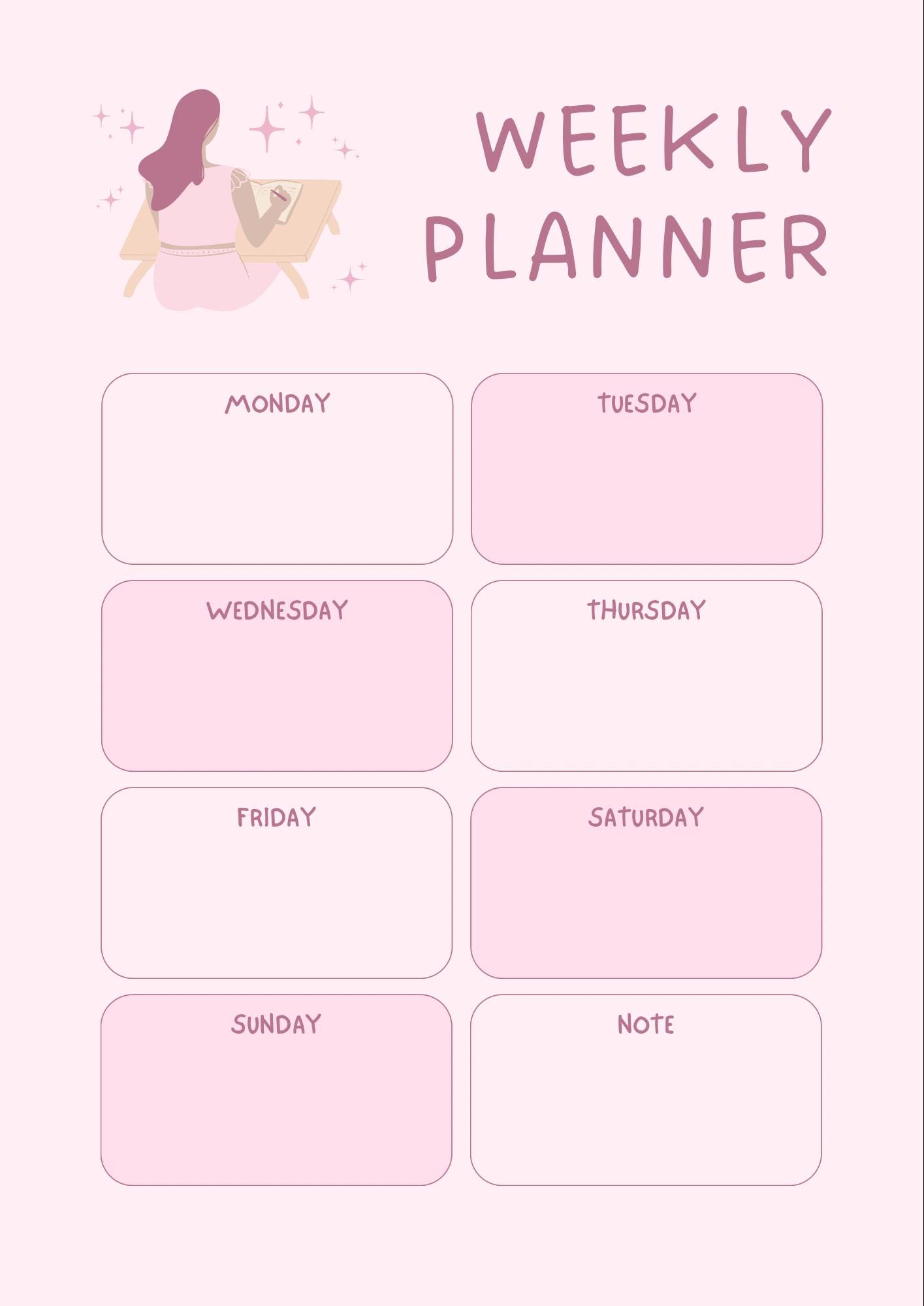 Pink Planner - Etsy