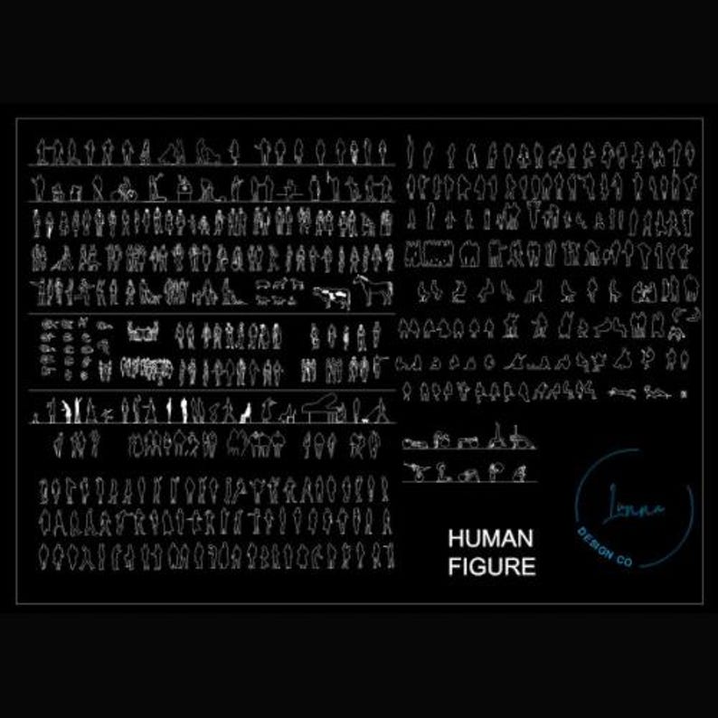 Autocad Human Figure - Etsy