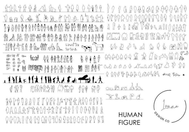 Autocad Human Figure - Etsy