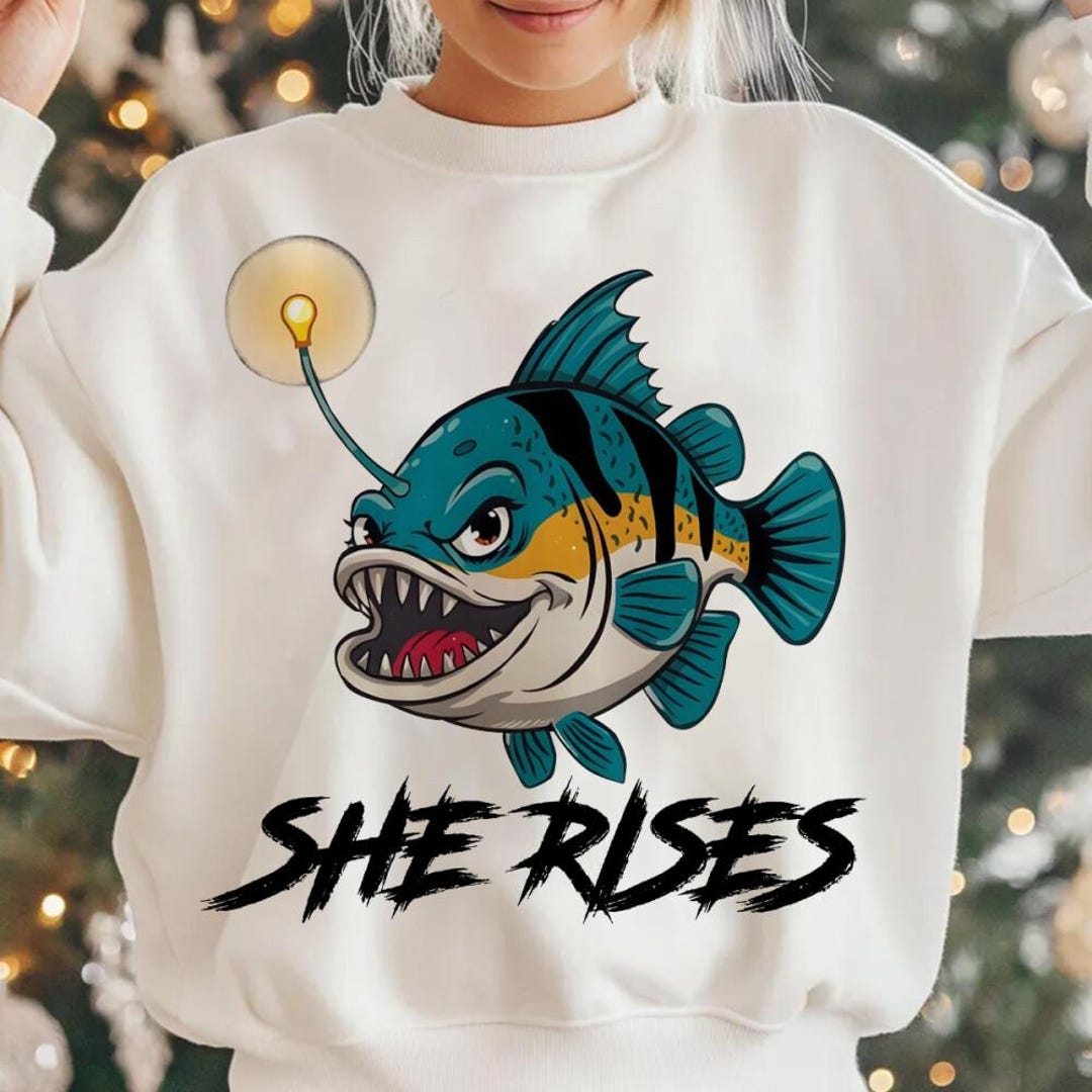 She Rises Png, Cute Anglerfish Png, Gift for Fan, Angler Fish Lovers ...