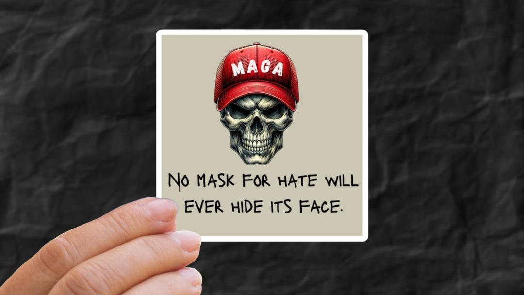 MAGA Hat Sticker, Anti-trump Sticker, Political Stickers, Funny Sticker ...