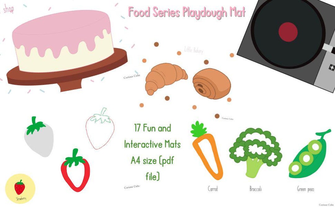 Fruit Vegetables Cake Food Series Playdough Mat - Etsy