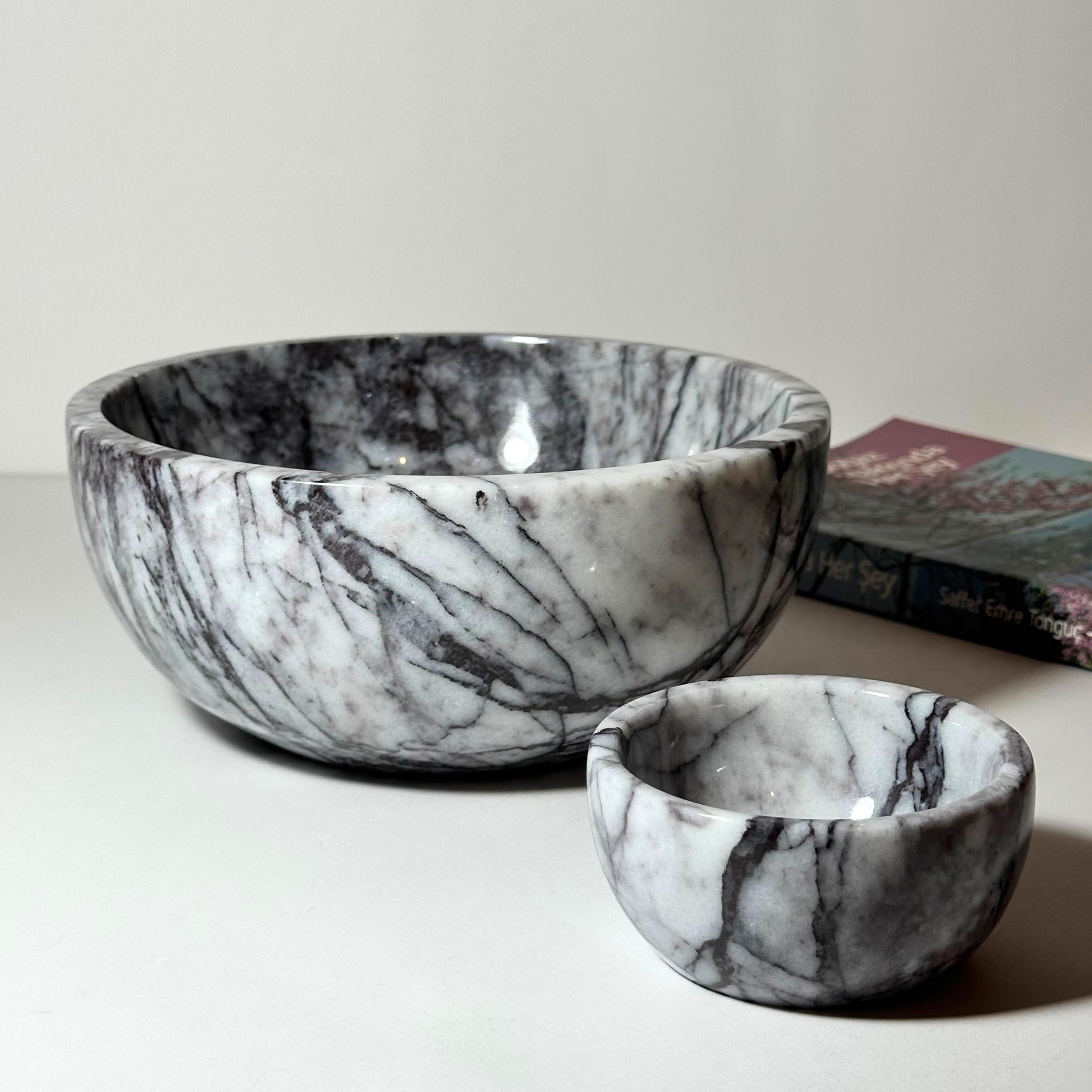 Unique Marble Bowl Set. Luxury Timeless Gift. Handcrafted Home Decor ...