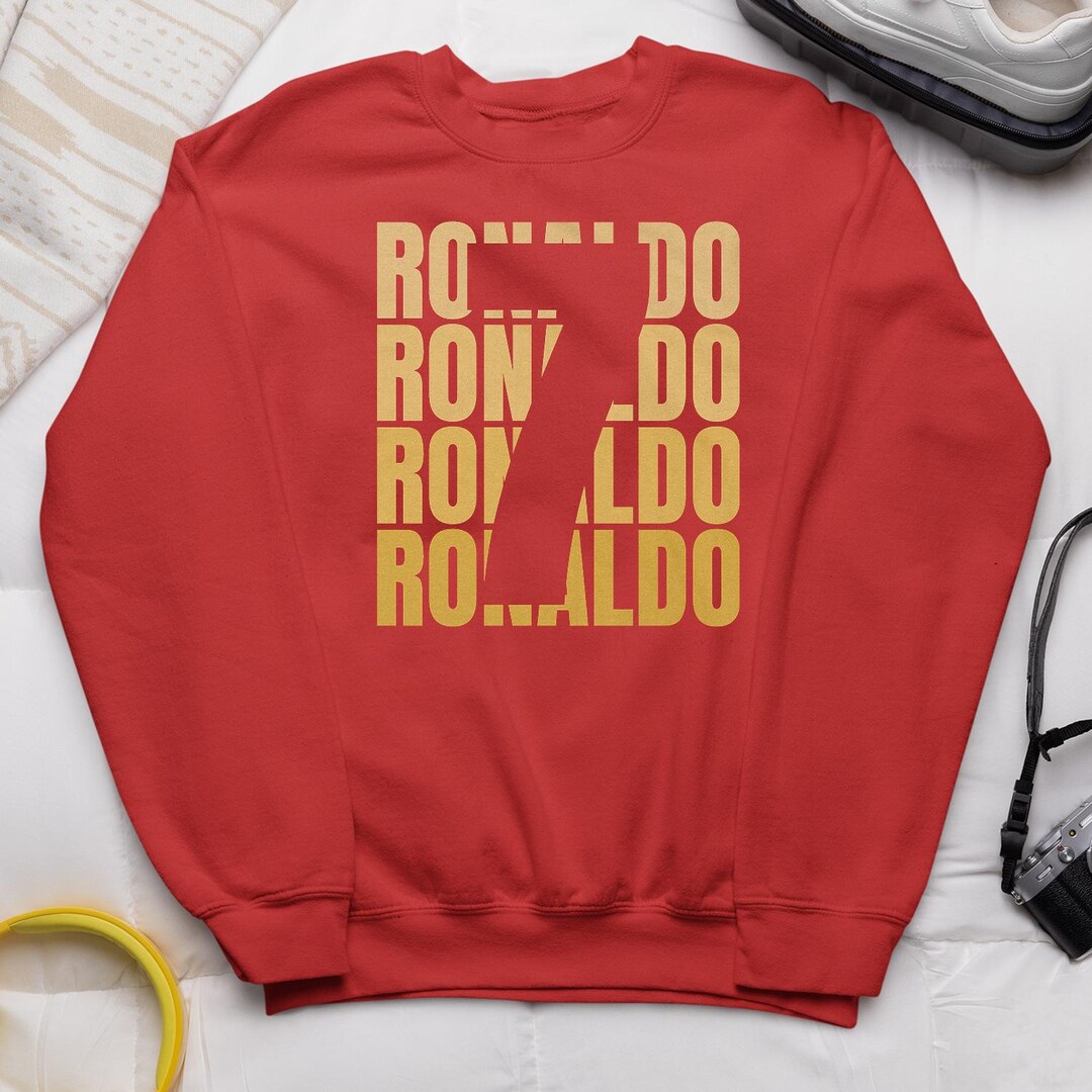 Ronaldo Tribute Name Letters Design, Ronaldo Fans Football Graphic Tee ...