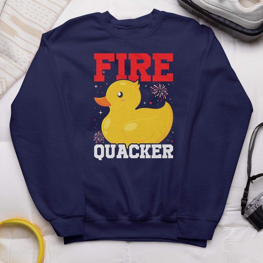 Fire Quacker, 4th of July Fireworks Funny Graphic Design, Duck Shirt ...
