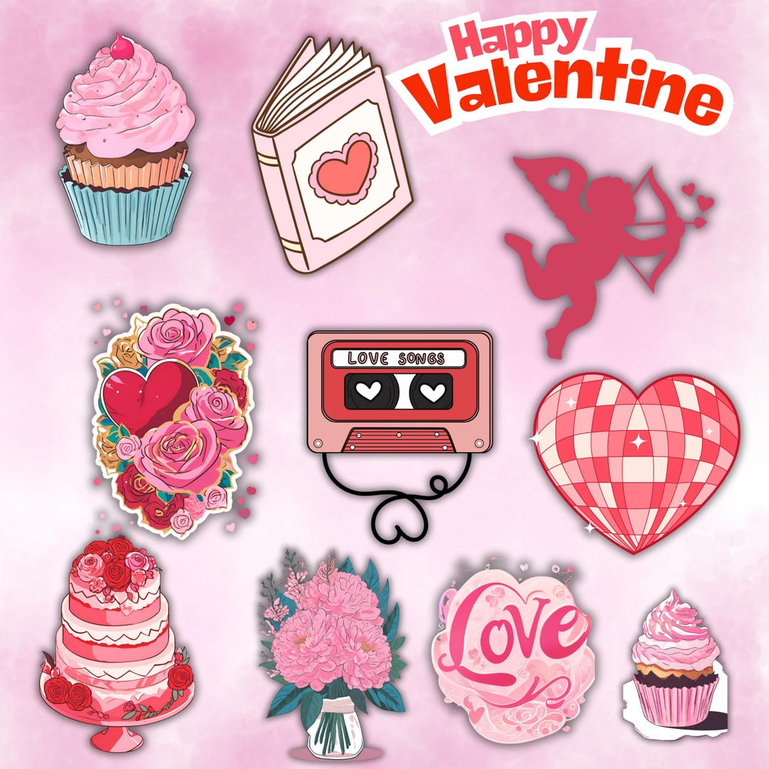 Random Valentine's Day Stickers for Kids Classroom, Cute Valentine's ...