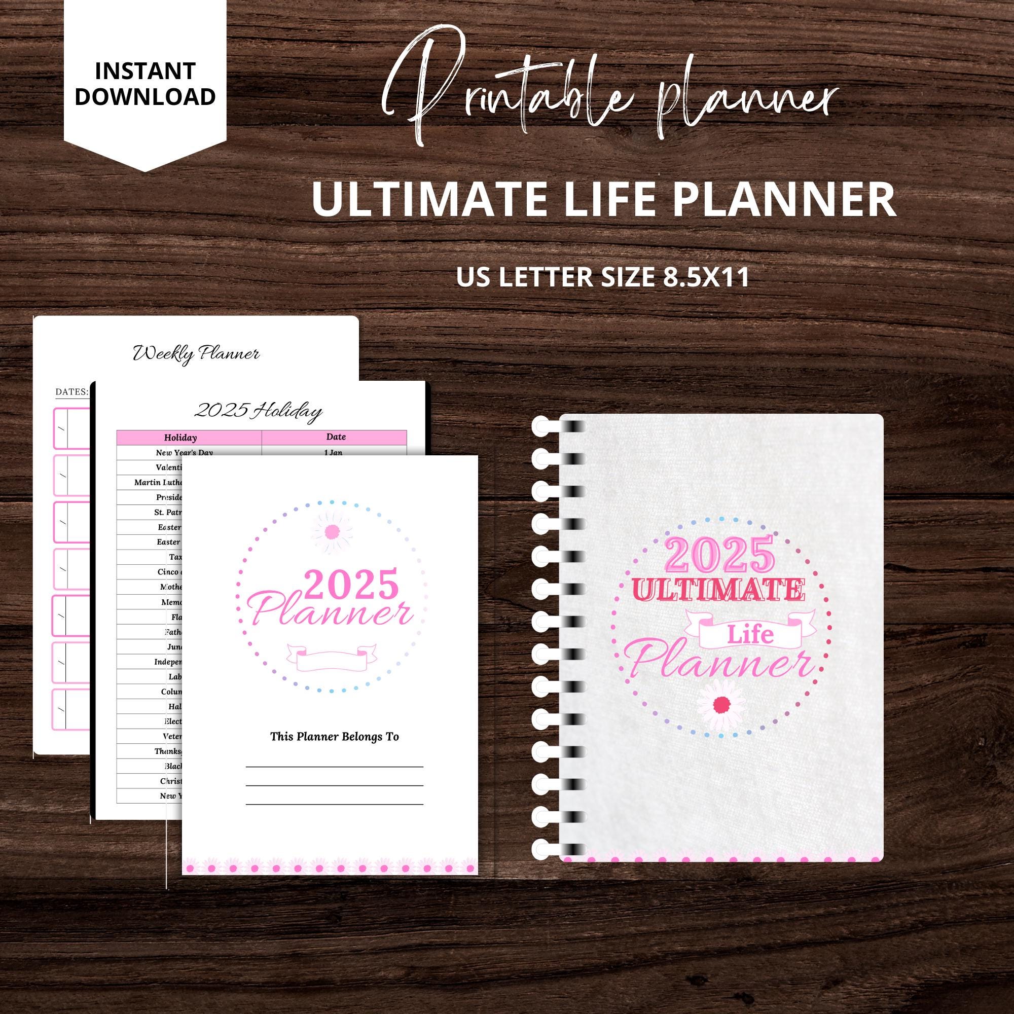 Ultimate Life Planner Printable Bundle | Adhd Productivity Planner ...