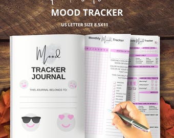 Daily Mood Tracker Printable Mood Journal Emotion Tracker Mood Chart ...