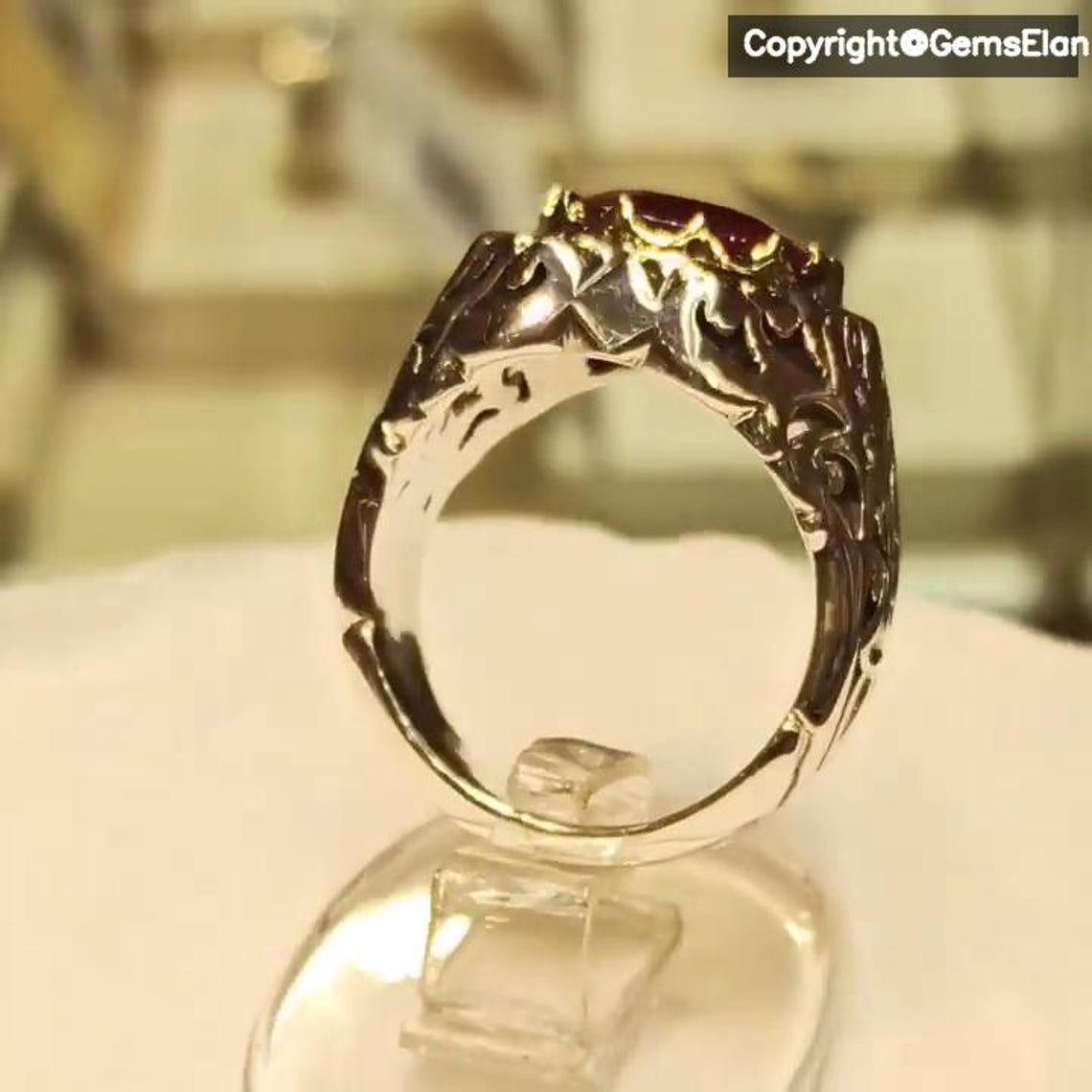 Original Burmese Ruby Ring | Genuine Mogok Red Gemstone | Handcrafted ...