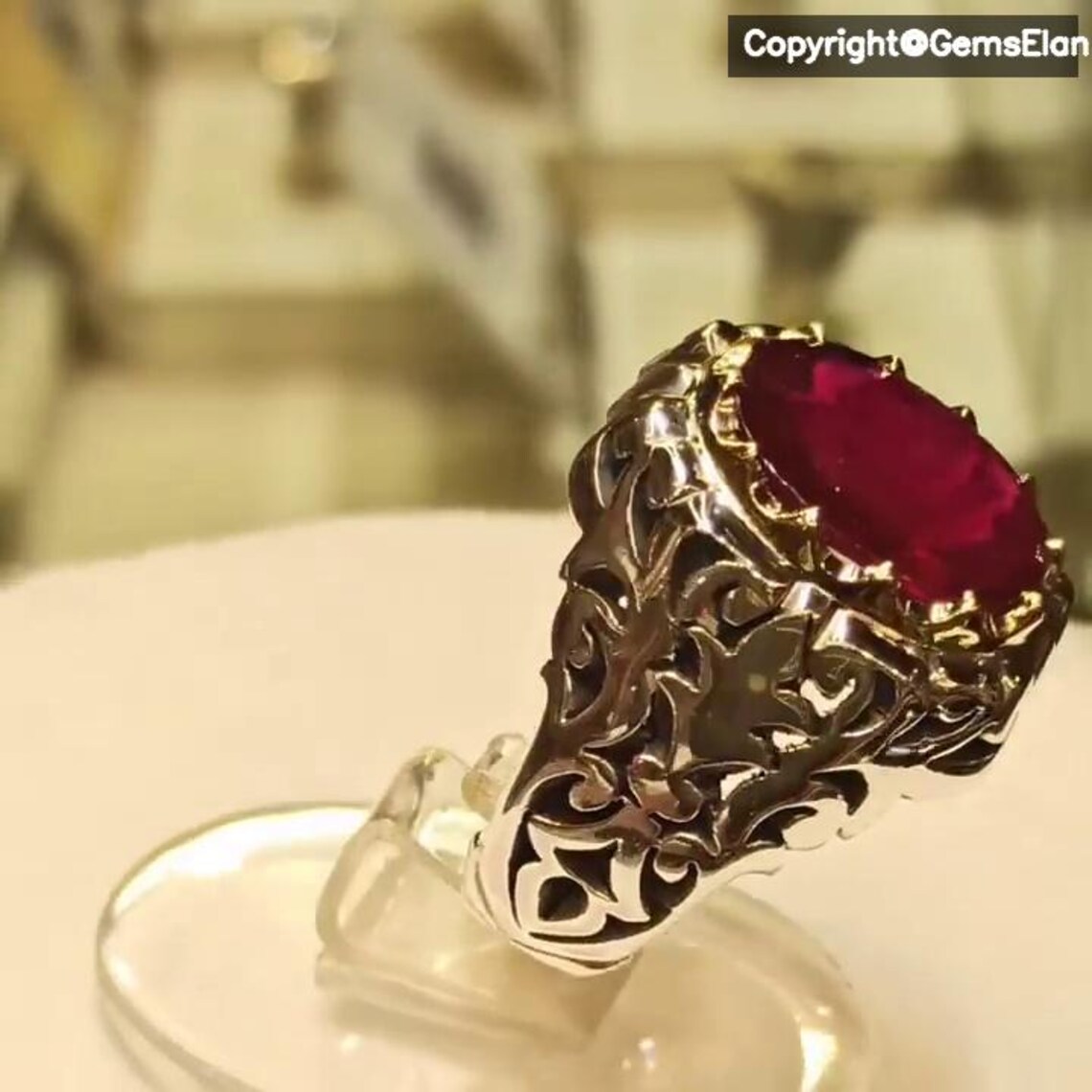 Original Burmese Ruby Ring | Genuine Mogok Red Gemstone | Handcrafted ...