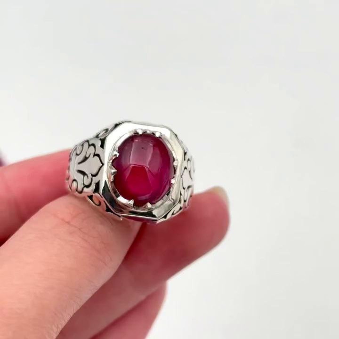 Natural Red Ruby Gemstone Ring – Timeless July Birthstone Jewelry ...