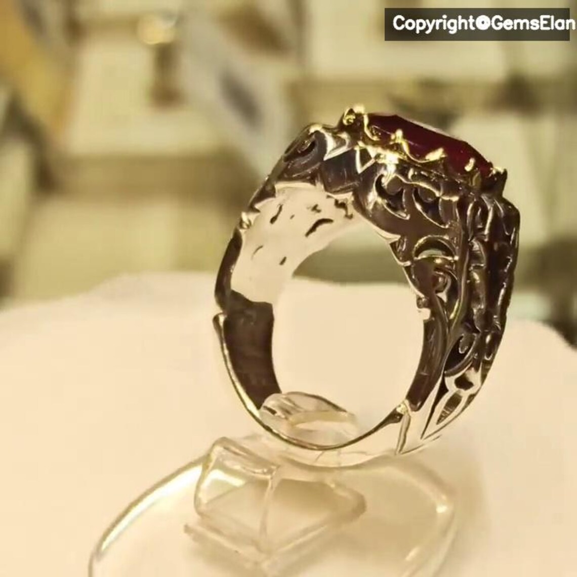Original Burmese Ruby Ring | Genuine Mogok Red Gemstone | Handcrafted ...