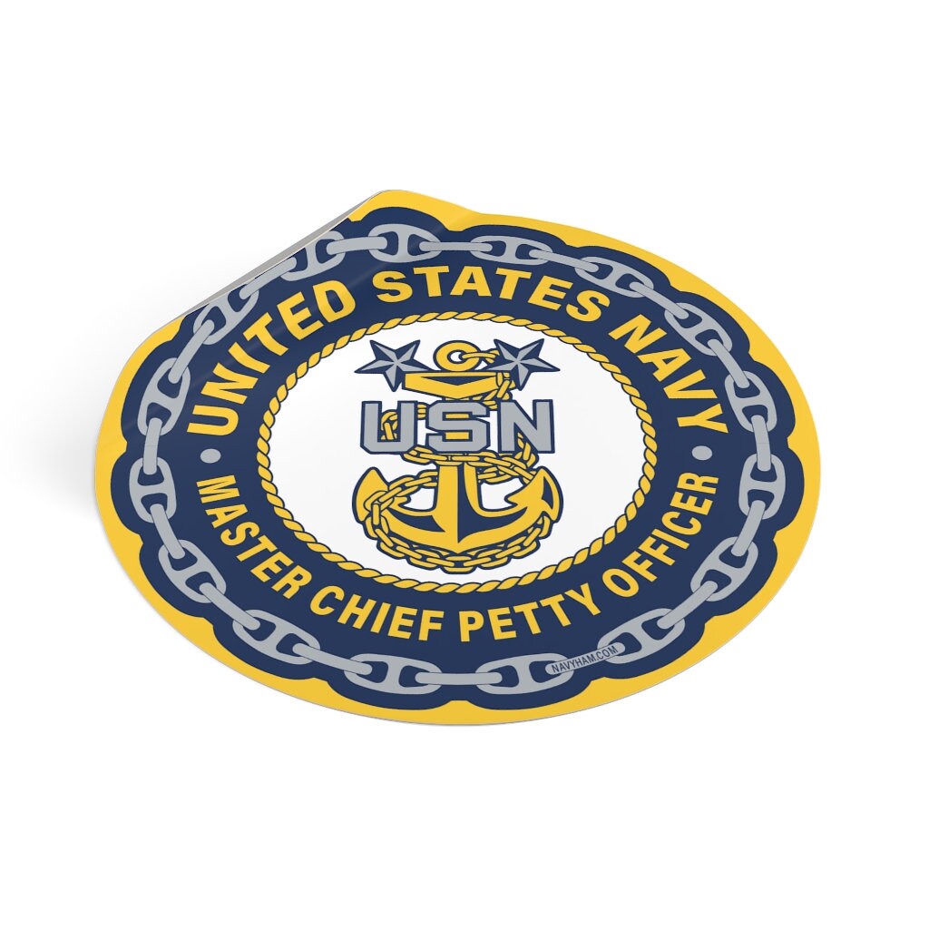 Navy Master Chief Petty Officer MCPO Round Vinyl Stickers - Etsy